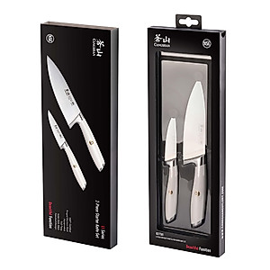 Cangshan L1 Series 2-Piece Starter Knife Set, Forged German Steel, White, 1027501
