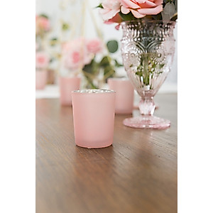 Weddingstar Vintage Inspired Pressed Glass Goblet, Blush Pink, 10 fluid ounces