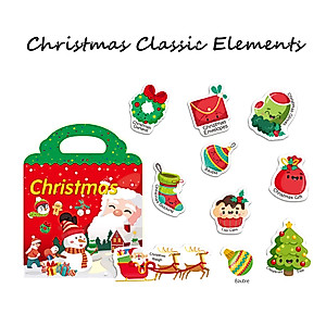 Christmas Sticker Book for Kids 1-5, Reusable Sticker Toys for 2-4 Years Old Boys Girls Christmas Gifts, Toddler Learning Toys Christmas Educational Gift for Toddlers Kids Age 1-4