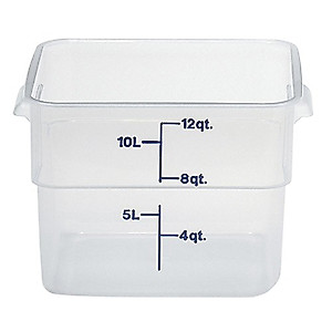 Cambro 12SFSPP190 Square Storage Container 12 Qt.