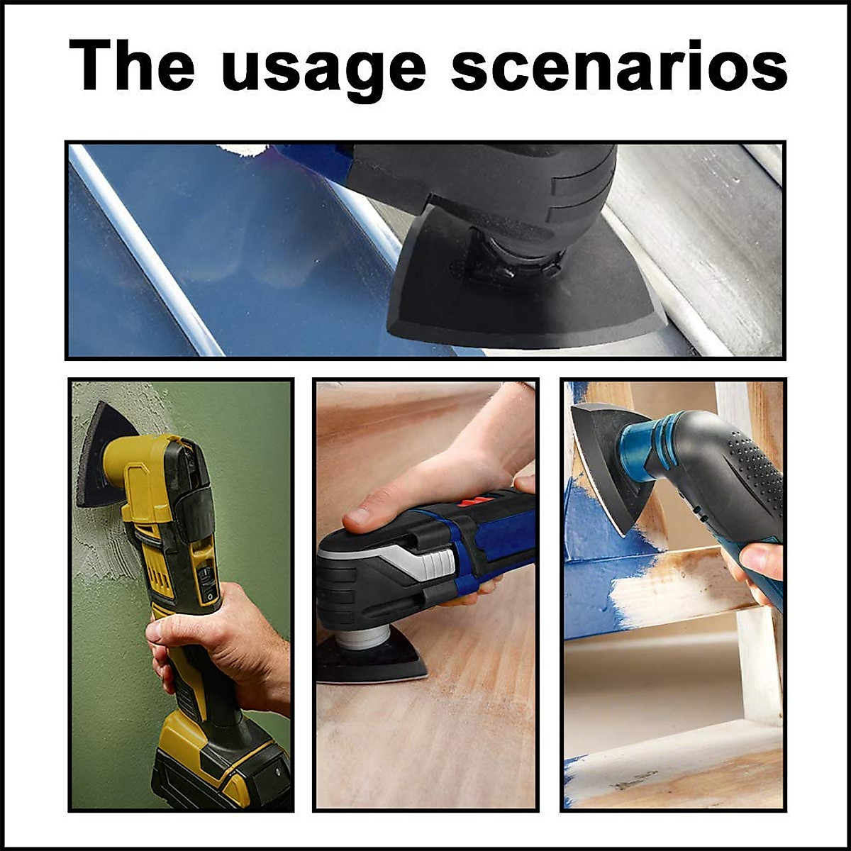 HIFROM Replace Sanding Pad 80mm Triangular Oscillating Multi Tool Sanding Pad Fit Fein Bosch Makita Rockwell (2pcs)