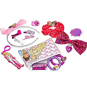 Barbie - Townley Girl Hair Accessories Box|Gift Set for Kids Girls|Ages 3+ (28 Pcs) Including Hair Bow, Headband, Hair Clips, Hair Pins and More, for Parties, Sleepovers and Makeovers
