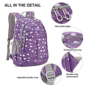 goldwheat Girls School Backpack Cute Lightweight Bookbag Outdoor Travel Bag for Elementary Middle Daypack