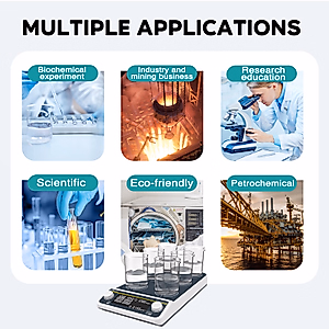 LAB FISH Laboratory Digital Multi Place Magnetic Stirrer Speed 50-1500RPM 6x500ML Position Stir Plate Synchronization & Asynchronous Control Timing for Lab