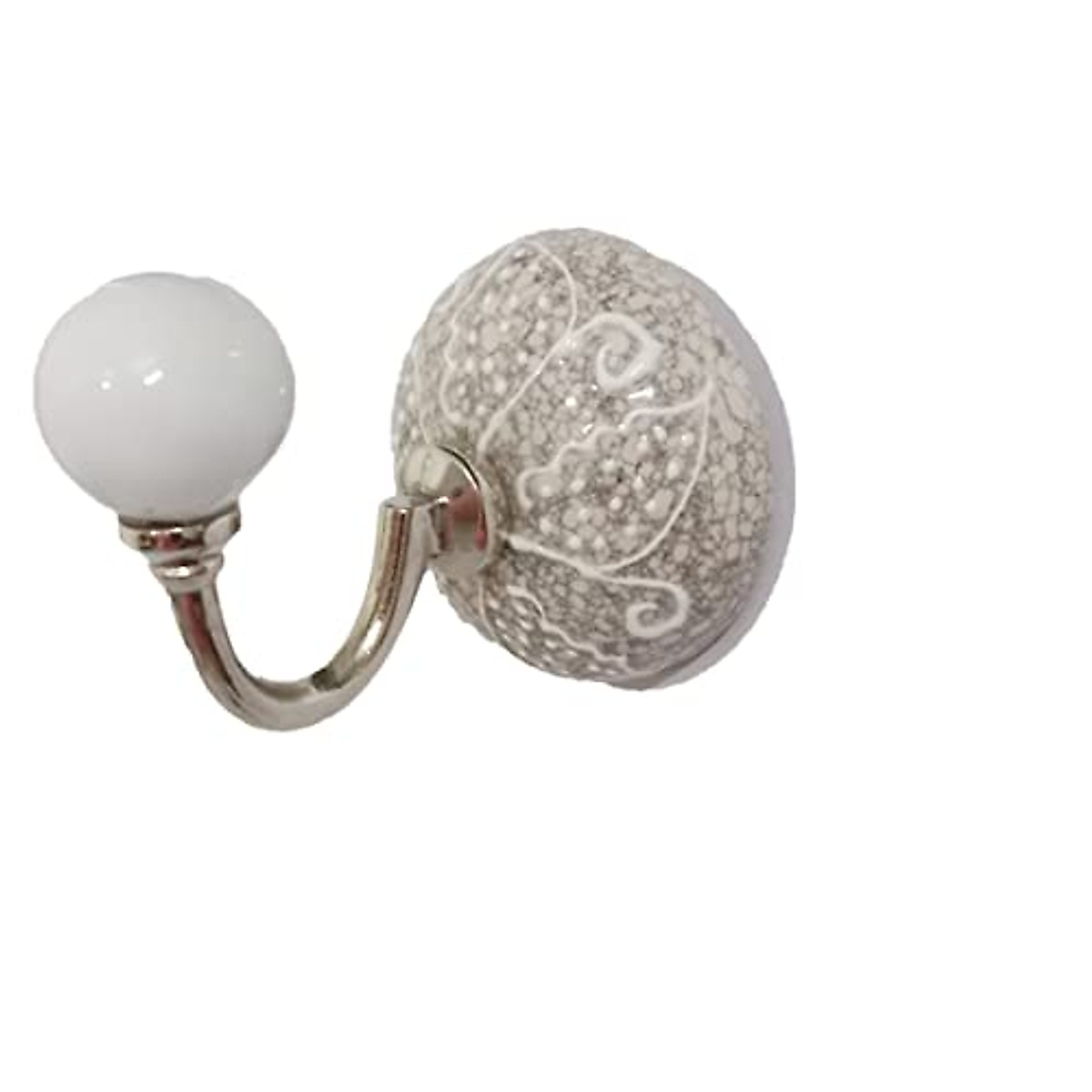 PARIJAT HANDICRAFT Hand Painted Multi Colored Ceramic Wall Hook Hanger Key Holder hat Clothes hangings Bathroom Hardware (Cloth-hanger-012)