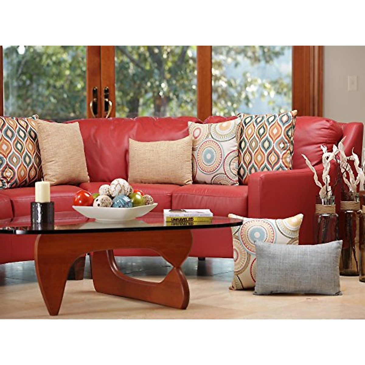 Pillow Perfect Flicker Jewel Throw Pillow, 18-Inch,Multicolor