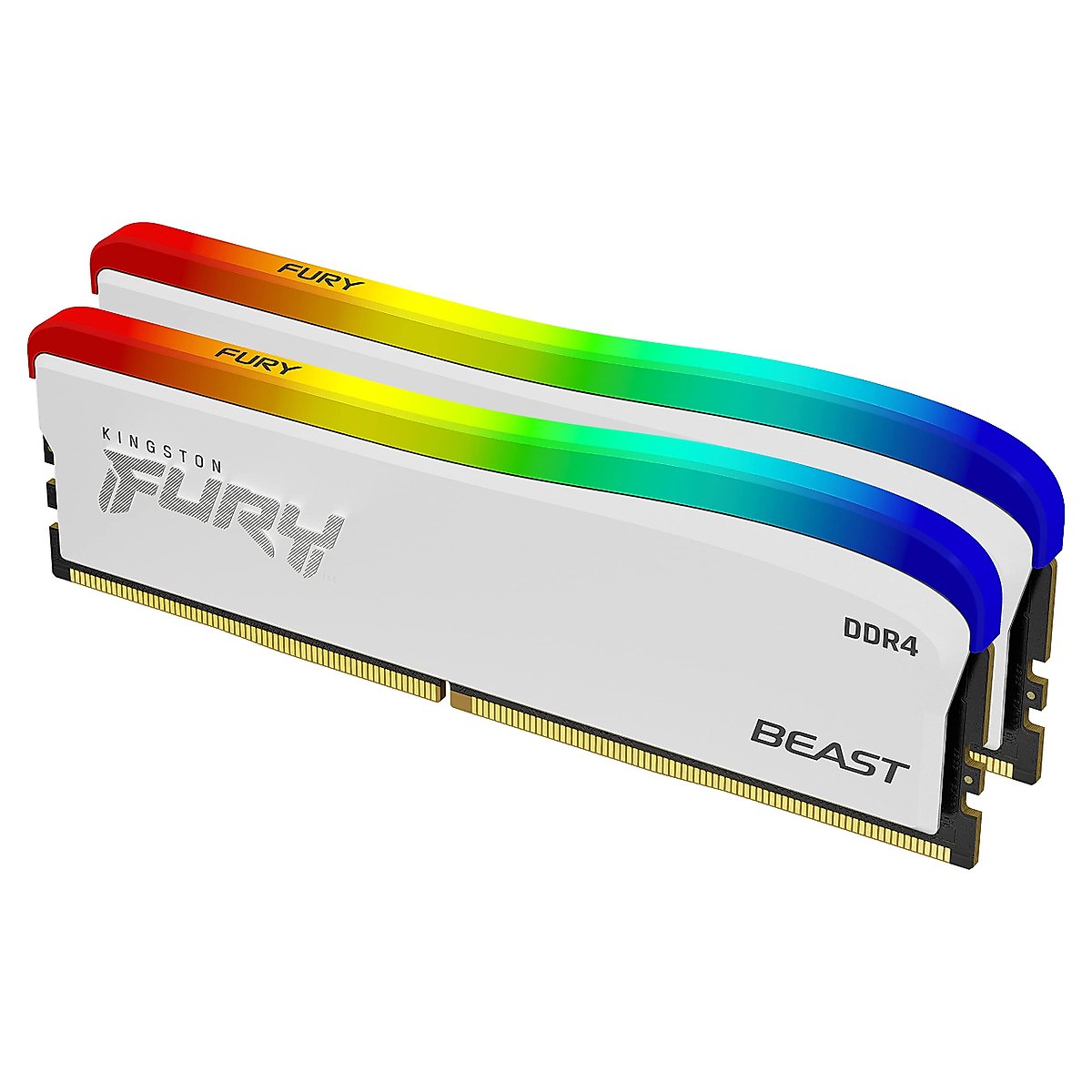 Kingston Technology Fury Beast RGB Special Edition 32GB (2x16GB) 3200MT/s CL16 DDR4 Desktop Memory Kit of 2 | Infrared Syncing | Intel XMP & AMD Ryzen Ready | RGB CTRL Software | KF432C16BWAK2/32