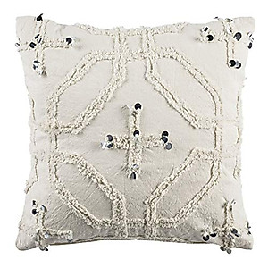 Safavieh Home Collection Daphne White 20 x 20-inch Decorative Accent Pillow