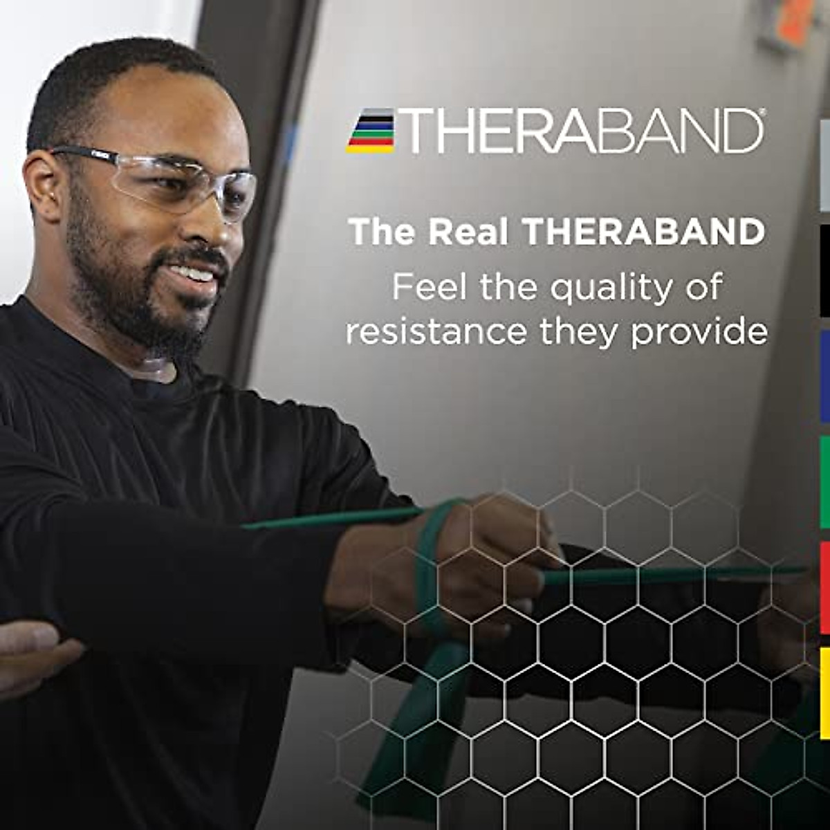 THERABAND Professional Latex Resistance Bands, Individual 6 Ft Elastic Band for Upper & Lower Body Exercise, Physical Therapy, Pilates, At-Home Workouts, 6 Foot, Green, Heavy, Intermediate Level 1