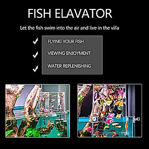 Hifybaty Negative Pressure Fish Tank - Clear Fish Elevator Water Auto-Refill, Fish Tank Water Level Maintenance, Increase Fish Activity Area, Aquarium Decoration, Vacuum Suspended Fish Tank