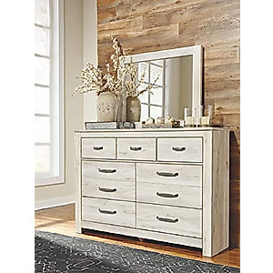 Signature Design by Ashley Bellaby Farmhouse 7 Drawer Dresser, Whitewash