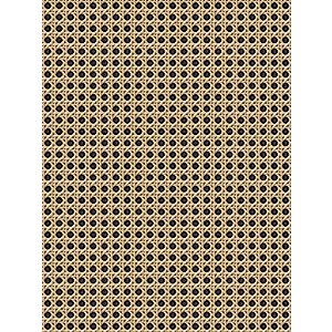 Self Adhesive Rattan Look Shelf Liner Contact Paper for Kitchen Cabinets Dresser Drawer Cupboard Table Furniture Walls Decal 17.7X117 Inches