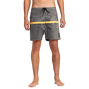 RVCA Men's Standard 4-Way Stretch Elastic Waist 17 Inch Boardshort - Westport Print - Hawaii (Black Camo, 36)