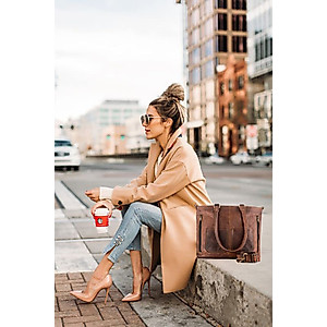 PARRYS LEATHER WORLD Vintage Genuine Leather Tote Bag for Women Shoulder Handbag, Casual Shoulder, Cross Body Bag Handbag, Multi Compartment