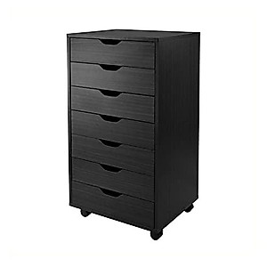 MAXCBD Nightstand Bedside Table Drawer Cabinet Wooden Chest Drawer Cabinet Dresser Storage Organizer Rolling Portable Furniture Transitional Style Storage Tower Dresser