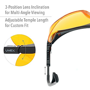 Honeywell Uvex Ademco Skyper Blue Light Blocking Computer Glasses with SCT-Orange Lens (S1933X)