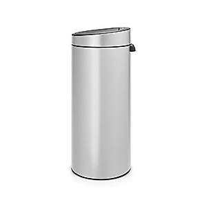 Brabantia 115387 Touch Trash Can New 8 gallon, Metallic Grey