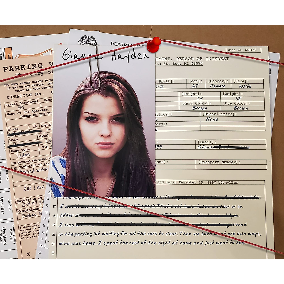 Detective Murder Unsolved Murder Mystery Game - Murder @ Park Place - Unsolved Murder Mystery Cold Case Files Game