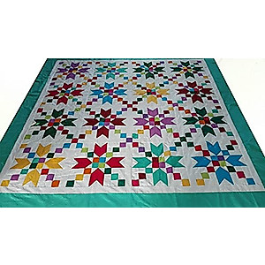 50pcs 10 x 10 inch Multicolor Cotton Fabric Bundle Squares for Quilting Sewing, Precut Fabric Squares for Craft Patchwork