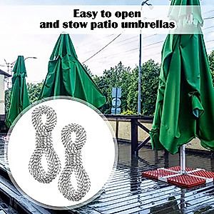 2 Pcs Outdoor Patio Umbrella Cord Line Nylon Rope 20 ft Patio Umbrella Replacement Parts Patio Umbrella String Replacement for Outdoor Patio Umbrella and Base Replacement Accessories (0.12'' Diameter)