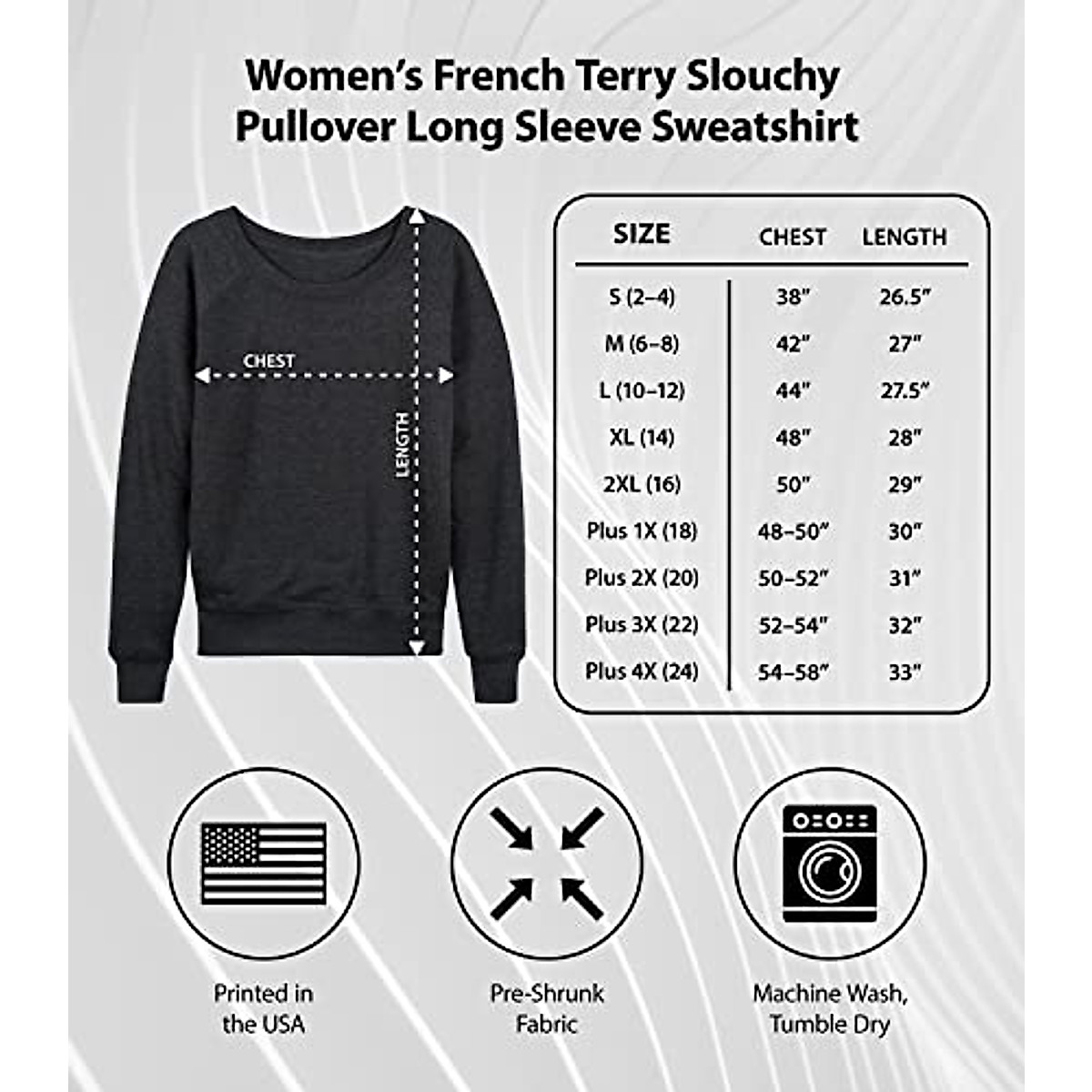 Instant Message - Life Is Better In The Mountains Ladies Lightweight French Terry Pullover - Size 4X Heather Charcoal