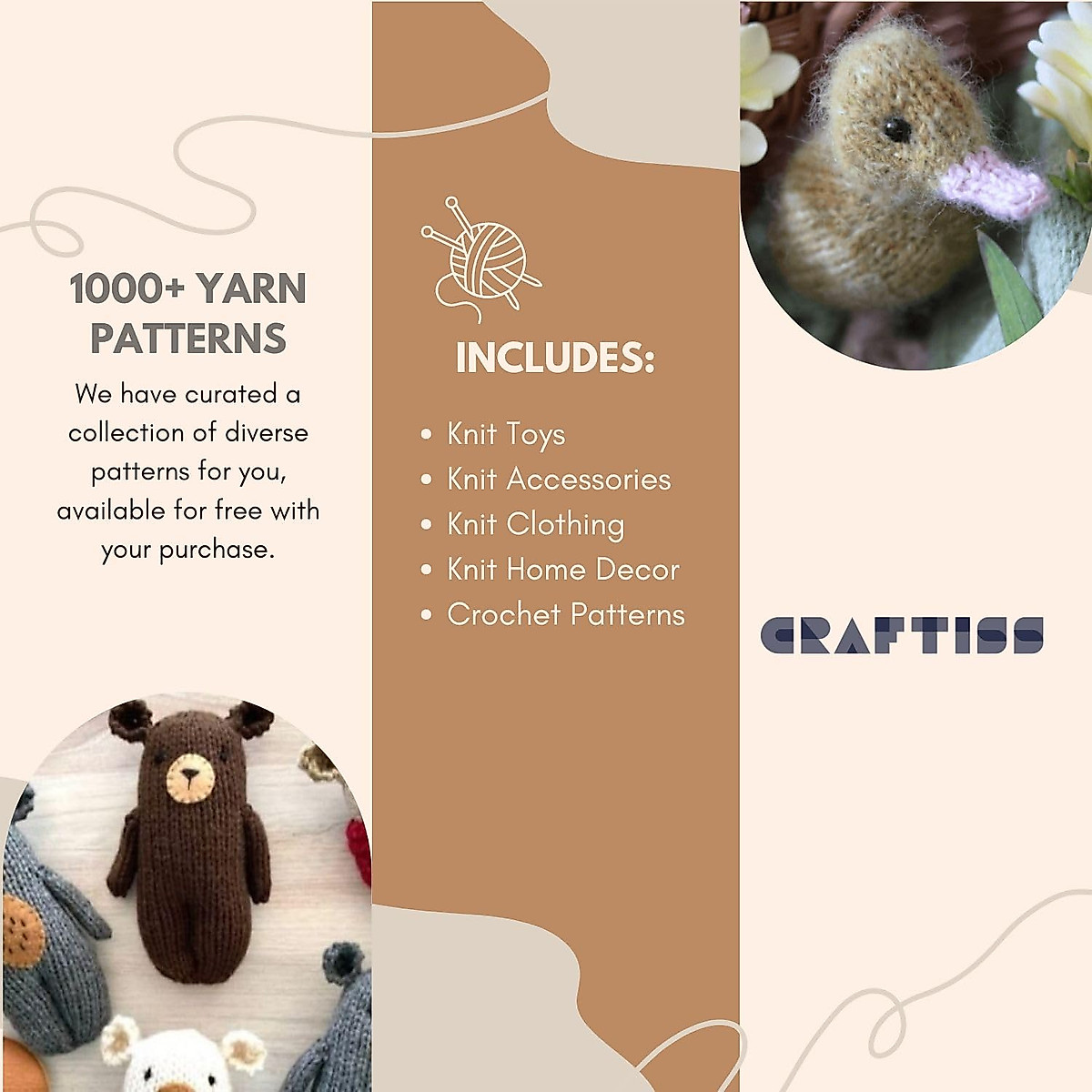 Сrochet Kit 16x20g Acrylic Yarn Skeins with 2 Hooks, 2 Weaving Needles and 4 Stitch Makers - 700 Yards of Soft Yarn for Crocheting and Knitting Craft Project, Assorted Starter Yarn Bulk Pack