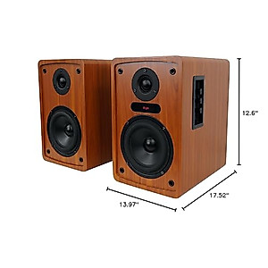 Rockville ELITE-5C Classic Wood 800w Home Theater 5.25" Bluetooth Bookshelf Speakers