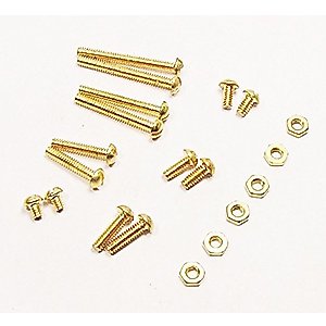 New Turntable Audio Brass Headshell Mounting Screw Nut Set Hardware Assortment