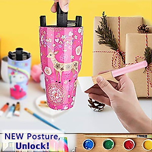 QXLU Cup Turner Accessory Kit for Crafts Tumbler, 2 Cup Gripper Inserts and 1 Arm Wand, Fit 20 oz to 50 oz Tumblers, Universal Compatibility Turner Attachment for Tumbler Spinner Machine