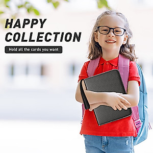 400 Pockets PACKAPRO Trading Cards Binder -Zipper Sports Cards Collector with Removable Sleeves - Card Binders Album Folder Holder for TCG Yugioh Cards Binder Boys Girls Gifts - Metal Grey