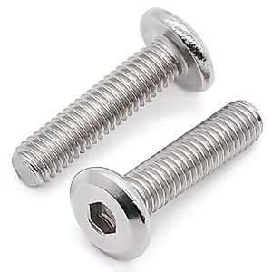 Glvaner 1/4"-20 x 1 Binding Screws Furniure Screws Connection Bolts, Socket Head Cap Screws 304 Stainless Steel Full Thread, 30 PCS