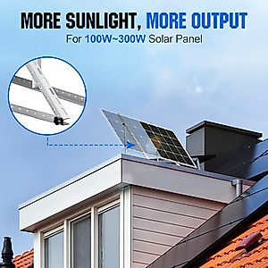 ECO-WORTHY 41in Solar Panel Mount Brackets, with Foldable Tilt Legs, Adjustable Mounting Brackets Kits for RV, Roof, Boat, and Off-Grid