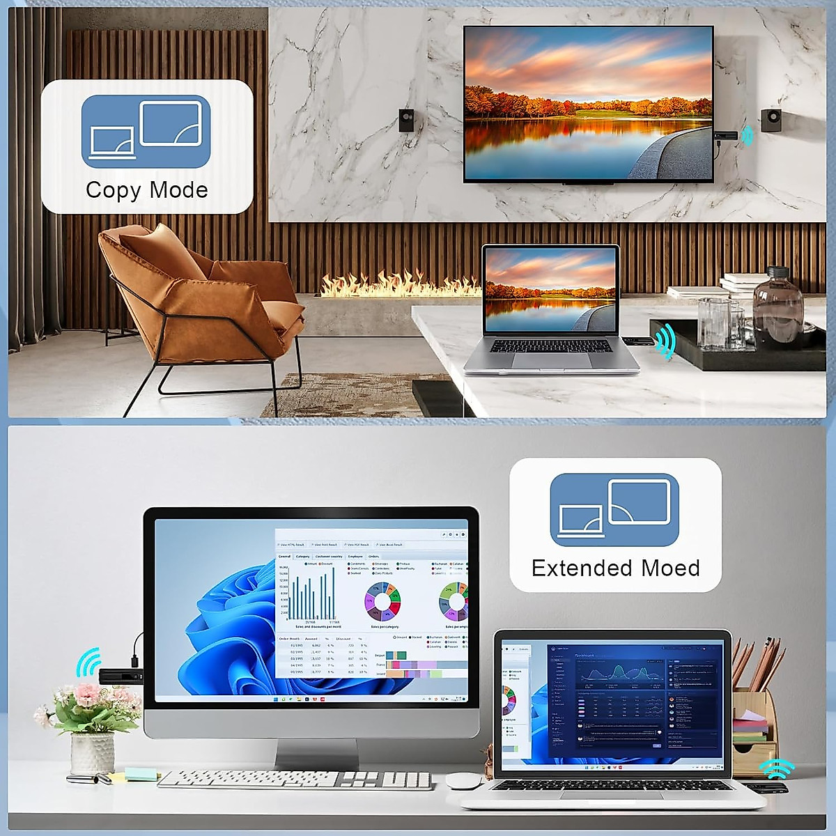 Wireless HDMI Transmitter and Receiver