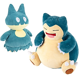 Pokémon 8" Munchlax & 12" Snorlax Plush Stuffed Animal Toys, Set of 2 - Evolution Set - Officially Licensed - Gift for Kids