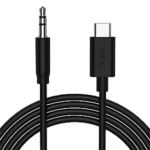 USB C to 3.5mm Aux Jack Cable for iPhone 15 Pro Max Plus,Samsung S24+ S23 Ultra S22 S21 S20 FE,6.6ft USB Type C to 3.5mm Male Cord Car Stereo for Galaxy A53 Z Flip Note 20 10+,Google Pixel,OnePlus