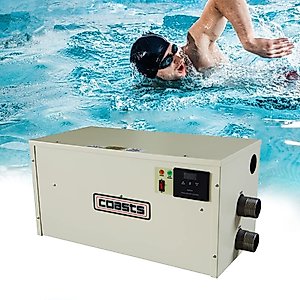 AYCHLG 85000Btu/Hr Up to 20000 Gallons Swimming Pool Heater Thermostat for Swimming Pools, SPA Pools,Bathtubs,In-Ground Pools and Spas Above Ground Inground Pool,Needs Electrician GFCI