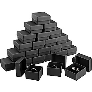 Outgeek 24pcs Jewelry Gift Boxes, Small Gift Boxes with Foam Insert Earring Protector Case Jewelry Kraft Packing Boxes for Ring Collectibles Necklace Bracelet Wedding (24PCS Gift Boxes)