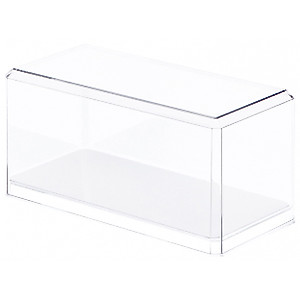 Pioneer Plastics 084CD Clear Plastic Display Case for 1:32 Scale Cars (Mirrored), 8" W x 3.75" D x 3.5" H (Mailer Box)