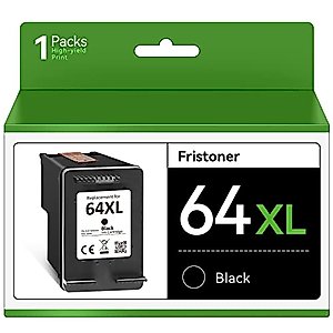 Firstoner 64 XL Black Ink Cartridge Replacement for HP 64XL Ink Remanufactured for HP Envy Photo 7858 7855 7155 7158 7120 7158 7164 6255 6252 6232 Tango X Smart Series Printer(1 Black)