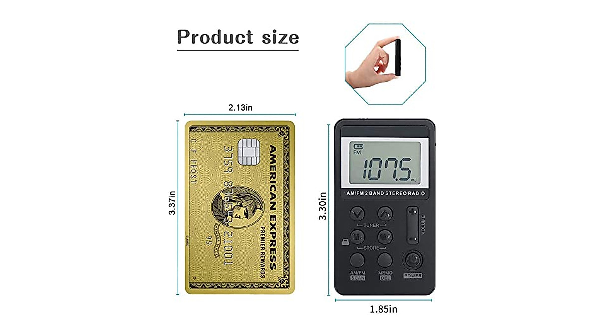 Portable Pocket Radio TBESTOACC FM/AM with Rechargeable Battery