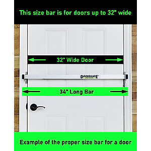 Door Security Bar-by Doorricade-Secure The Entire Width of Your Inward Opening Front Door or Safe Room.