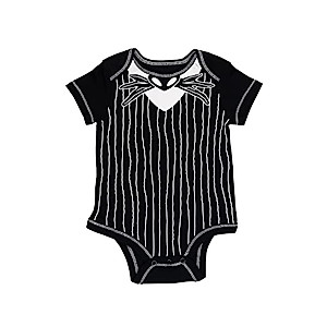 Disney Nightmare Before Christmas Jack Skellington Newborn Baby Boys Cosplay Bodysuit and Hat Newborn