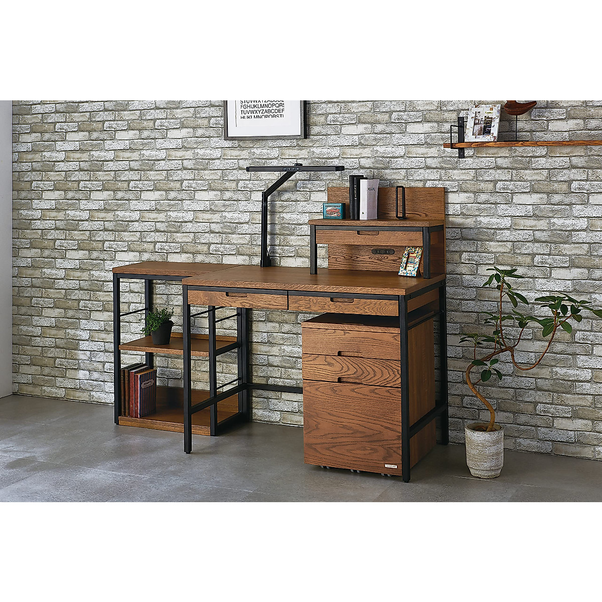 Koizumi BRB-705VB Brost 55 Shelves, Size (W x D x H): 21.7 x 11.4 x 43.3 inches (550 x 290 x 1,100 mm), Vintage Brown