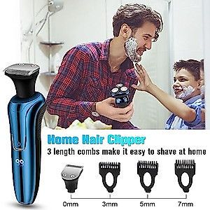 Electric Razor for Men, 2023 Men’s Electric Shavers Rotary LED Display/Waterproof/Rechargeable, Electric Shaver for Men Cordless Floating Head Replaceable Blades Portable Travel Razor Idea Gift