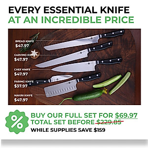 FOXEL Best Bread Knife 10 Inch Serrated - Razor Sharp Rust Resistant Japanese VG10 Steel for Cutting Bread, Cake, Sourdough, Sandwiches, Bagels, and Hard Crust - Black Handle