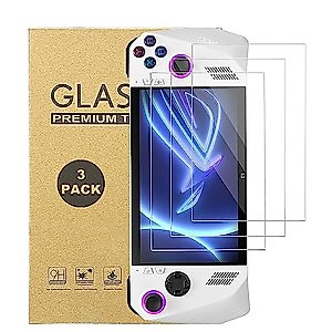 Screen Protector for Rog Ally DOBEWINGDELOU Tempered Glass Screen Protector for ROG Ally 2023 Gaming Handheld 9H Hardness Fully Covered Ultra HD Anti-Fingerprint Bubble Free Tempered Glass Film 3 Pack