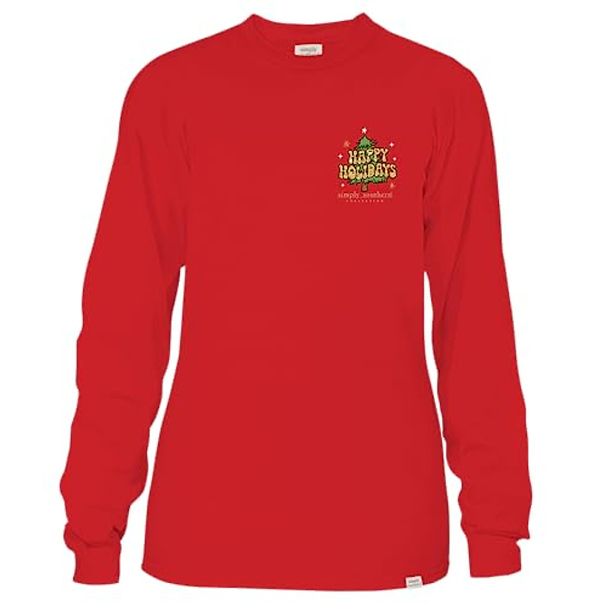 Simply Southern Don't Stop Believing Women's Long Sleeve T-Shirt (X-Large) Red