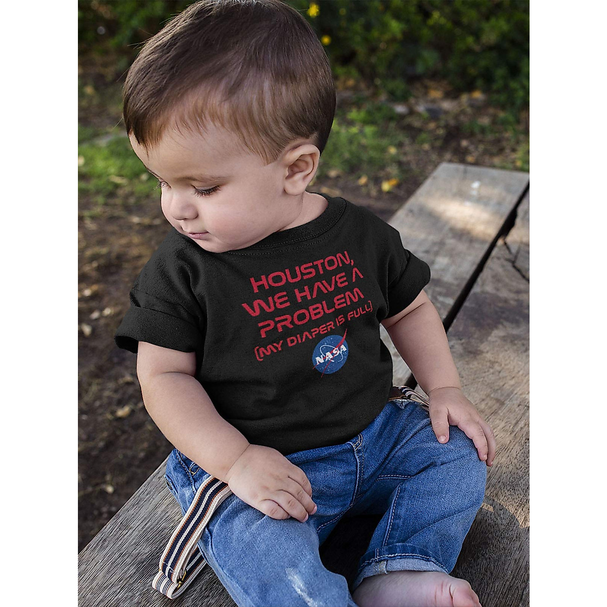 Popfunk NASA Problematic Diaper Baby Onesie Bodysuit, 6 Months