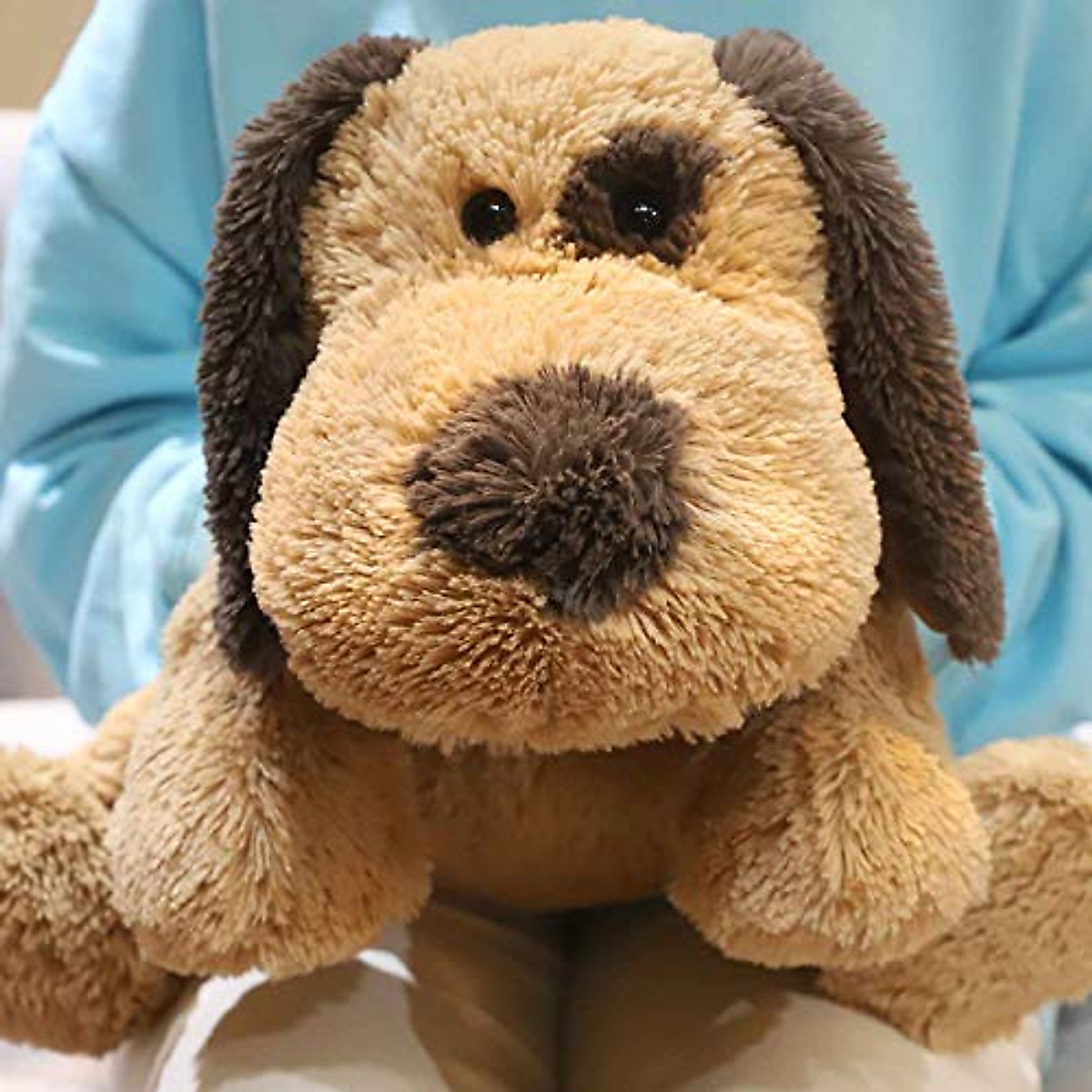WEIGEDU Floppy Stuffed Dog Puppy Plush Toy, Huggable Beagle Labrador Retriever Stuffed Animal Dogs for Kids Girls Boys Baby Birthday Gift, 20 inch, Brown