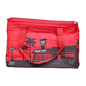 Trader Joe's Large Reusable Insulated Bag, Red/Black